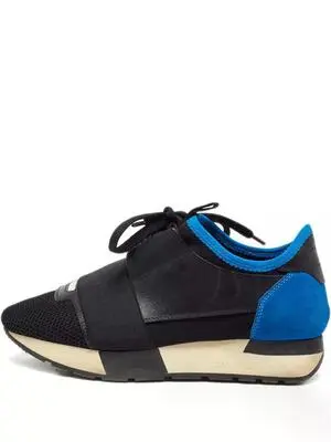 Balenciaga Race Runner Leather Panel Mesh Sneakers