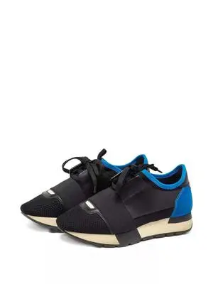 Balenciaga Race Runner Leather Panel Mesh Sneakers