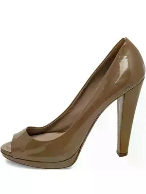 Miu Miu Patent Leather Peep Toe Platform Pumps