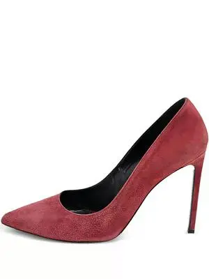 Saint Laurent 105mm Suede Pointed Toe Stiletto Pumps