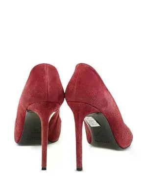 Saint Laurent 105mm Suede Pointed Toe Stiletto Pumps