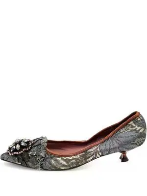 Miu Miu 40mm Floral-motif Pumps