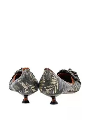 Miu Miu 40mm Floral-motif Pumps
