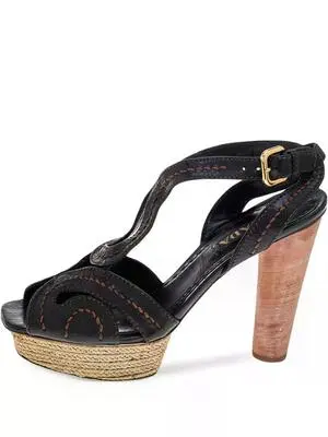 Prada Cut-out Platform High Heel Sandals
