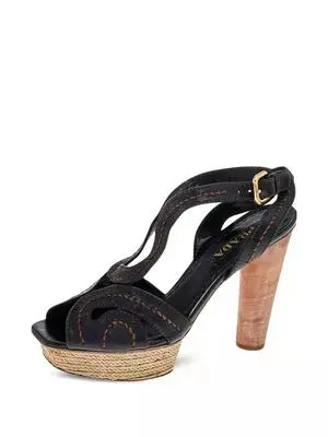 Prada Cut-out Platform High Heel Sandals