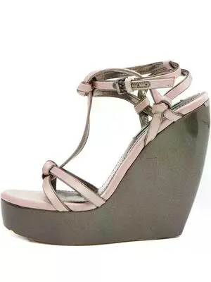 Burberry 150mm Wedge Sandals With Knot Detailing