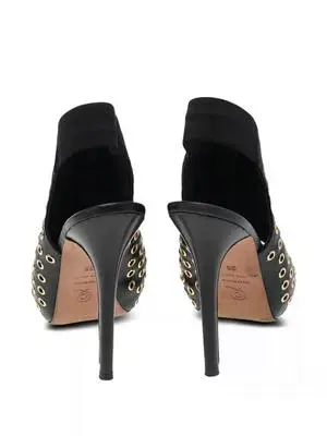 Alexander McQueen Studded Open Toe Slingback Pumps