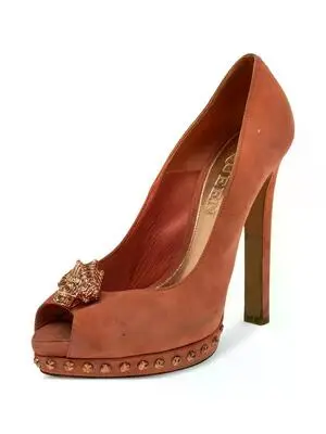 Alexander McQueen Suede Peep-toe Pumps