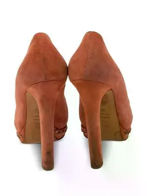 Alexander McQueen Suede Peep-toe Pumps