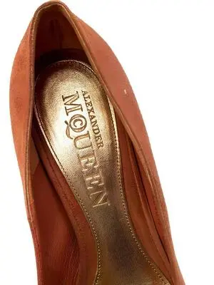 Alexander McQueen Suede Peep-toe Pumps