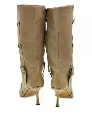 JIMMY CHOO 80mm Leather Boots