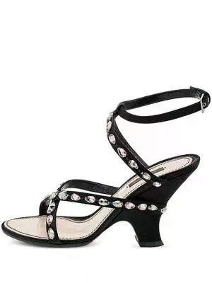 LOUIS VUITTON Crystal-embellished Heeled Sandals