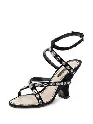 LOUIS VUITTON Crystal-embellished Heeled Sandals