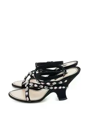 LOUIS VUITTON Crystal-embellished Heeled Sandals