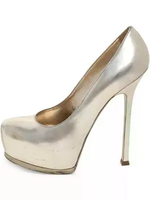 Saint Laurent Tribtoo Metallic Platform Stiletto Pumps