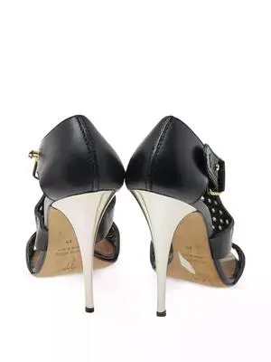 GIUSEPPE ZANOTTI Studded Open-toe Ankle Boots