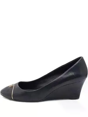 Tory Burch Leather Wedge Pumps