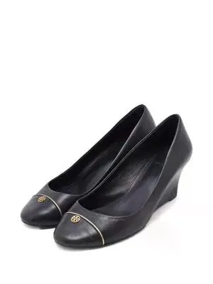 Tory Burch Leather Wedge Pumps