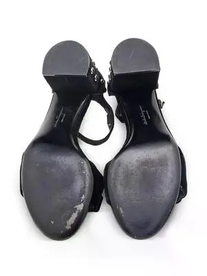FERRAGAMO 60mm Leather Heeled Sandals