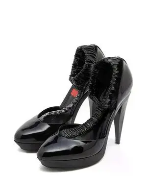 Burberry 120mm Patent Leather T-strap Pumps