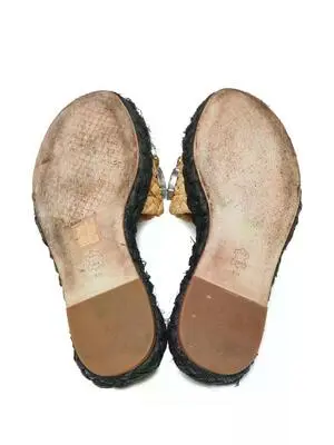 Tory Burch Braided Embellished Espadrille Slides