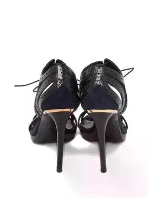 Burberry Leather Lace-up Sandals