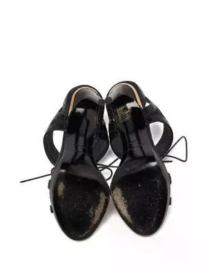 Burberry Leather Lace-up Sandals
