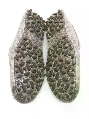 FERRAGAMO Leopard Print Leather Loafers