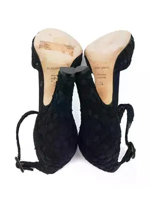 Dolce & Gabbana Lace Ankle Strap Pumps