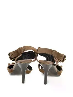 Burberry Leather Stiletto Heeled Sandals