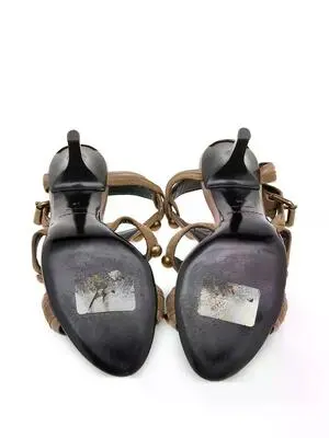 Burberry Leather Stiletto Heeled Sandals