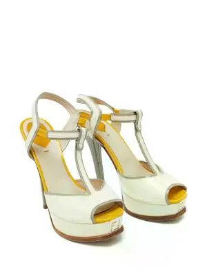 Fendi Calf Leather Platform Stiletto Sandals