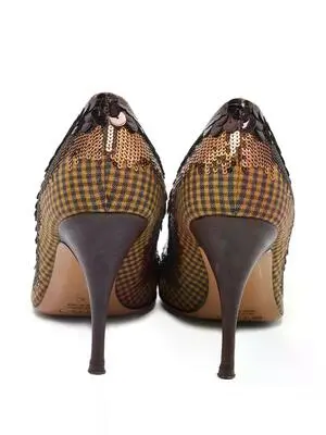 Etro 105mm Sequined Houndstooth Pumps