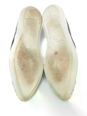 Miu Miu Patent Leather Embellished Pointed Toe Slip-on Sneakers