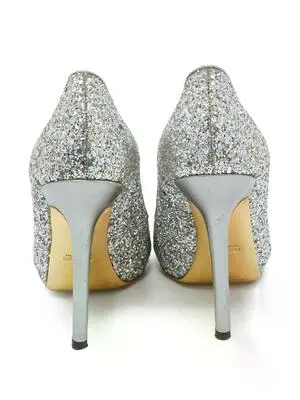Miu Miu Metallic Glitter High Stiletto Heel Pumps
