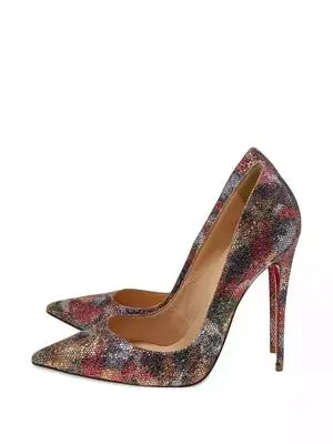 CHRISTIAN LOUBOUTIN 120mm So Kate Glitter Heeled Pumps