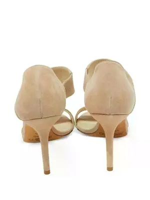 JIMMY CHOO Suede Strap Stiletto Heel Sandals