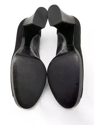 Celine Leather & Suede Platform Block Heel Shoes