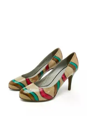 SERGIO ROSSI Printed Leather Pumps