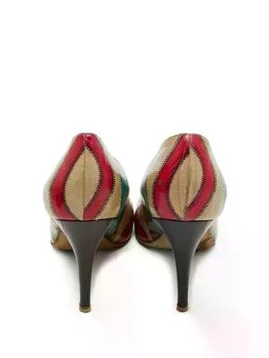 SERGIO ROSSI Printed Leather Pumps
