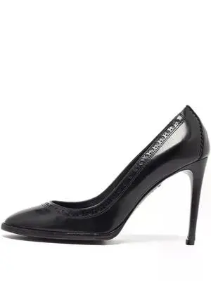 Burberry Leather Pointed Toe Stiletto Pumps