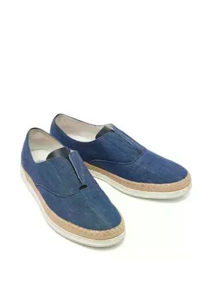 TOD'S Denim Flat Espadrilles