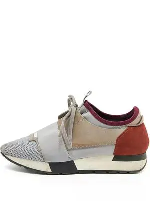 Balenciaga Race Runner Mesh-panelled Sneakers - Grey