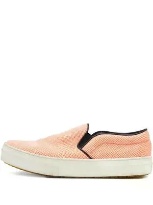 Celine 2024 Checked Canvas Slip-on Sneakers