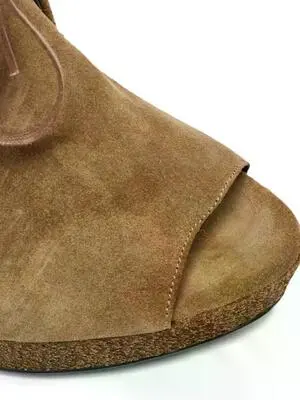Burberry 130mm Suede Platform Ankle Boots