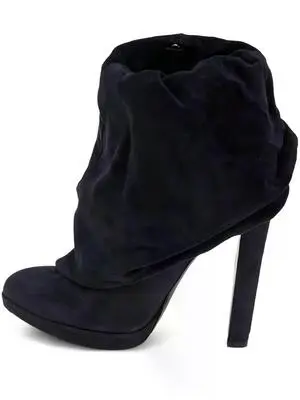 Alaïa 130mm Suede Pointed Toe Platform Sole Boots