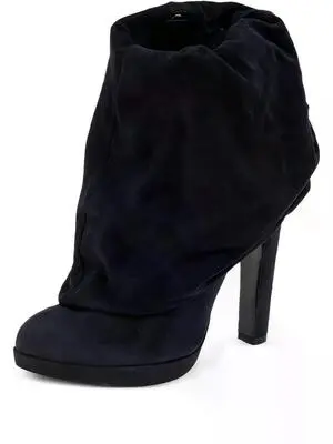 Alaïa 130mm Suede Pointed Toe Platform Sole Boots