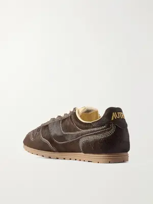 AUTRY Windspin Calf Hair Sneakers - Brown