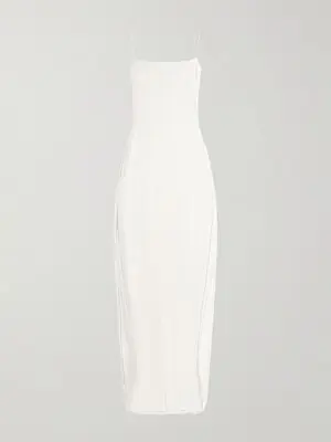 Jacquemus Plumetis Knitted Maxi Dress - Neutrals