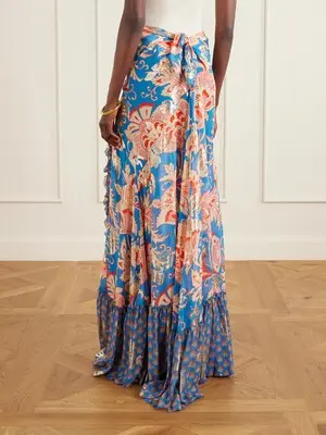 Etro Ruffled Slit Maxi Skirt